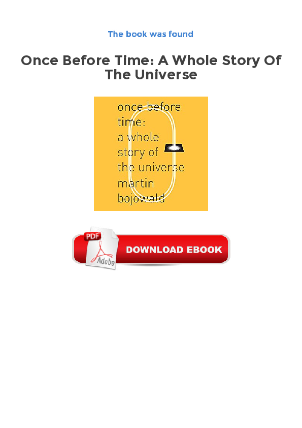 (PDF) Once Before Time: A Whole Story of the Universe