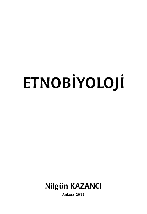 (PDF) Etnobiyoloji