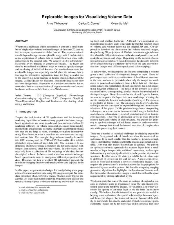 (PDF) Explorable images for visualizing volume data