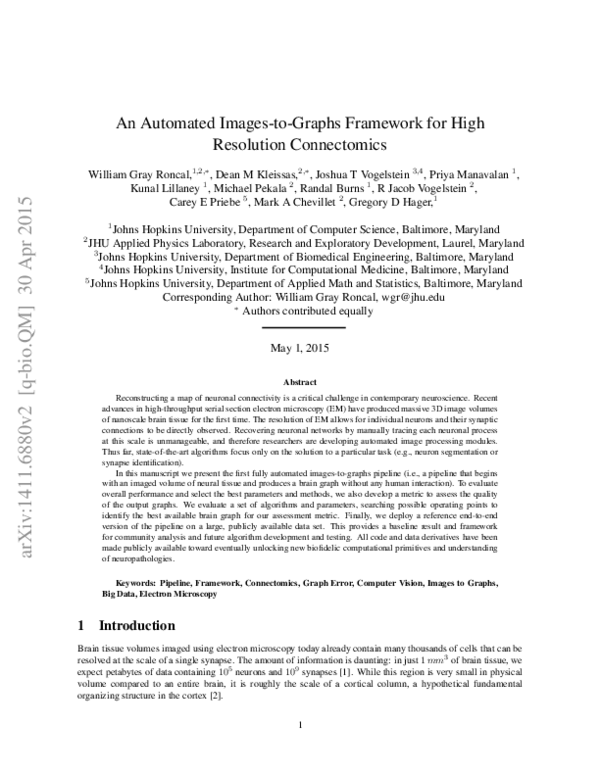 (PDF) An automated images-to-graphs framework for high resolution connectomics