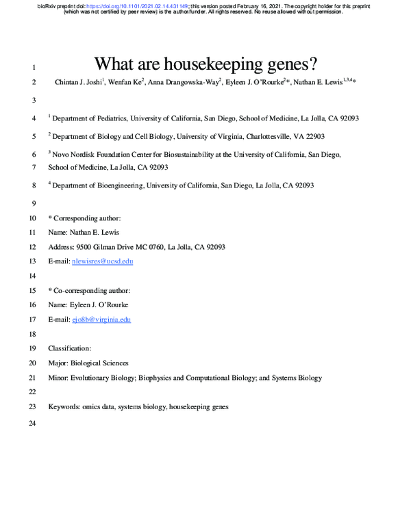 (PDF) What are housekeeping genes?
