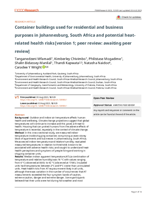 (PDF) Container buildings used for residential and business purposes in Johannesburg, South ...