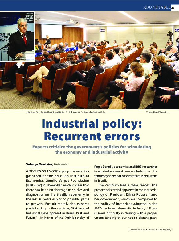 (PDF) Industrial policy: recurrent errors | Solange Monteiro - Academia.edu
