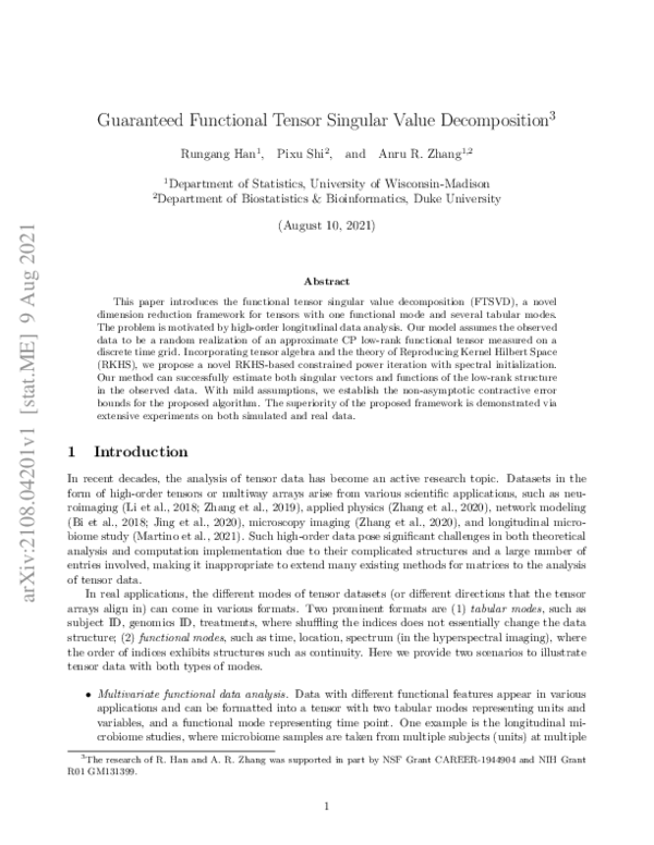 Pdf Guaranteed Functional Tensor Singular Value Decomposition