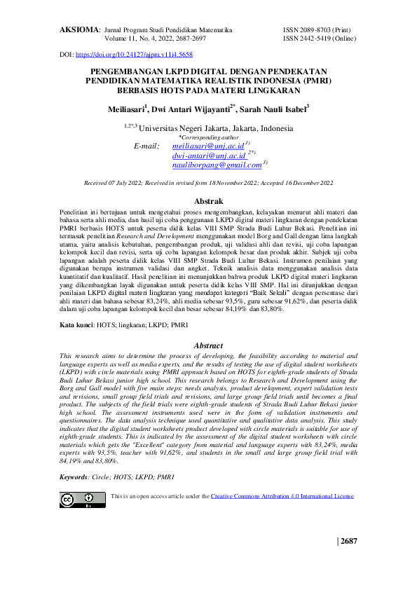 (PDF) Pengembangan LKPD Digital Dengan Pendekatan Pendidikan Matematika Realistik Indonesia ...