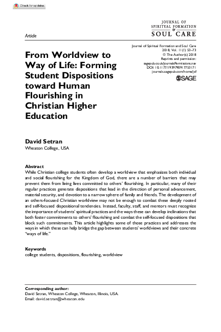 (PDF) From Worldview to Way of Life