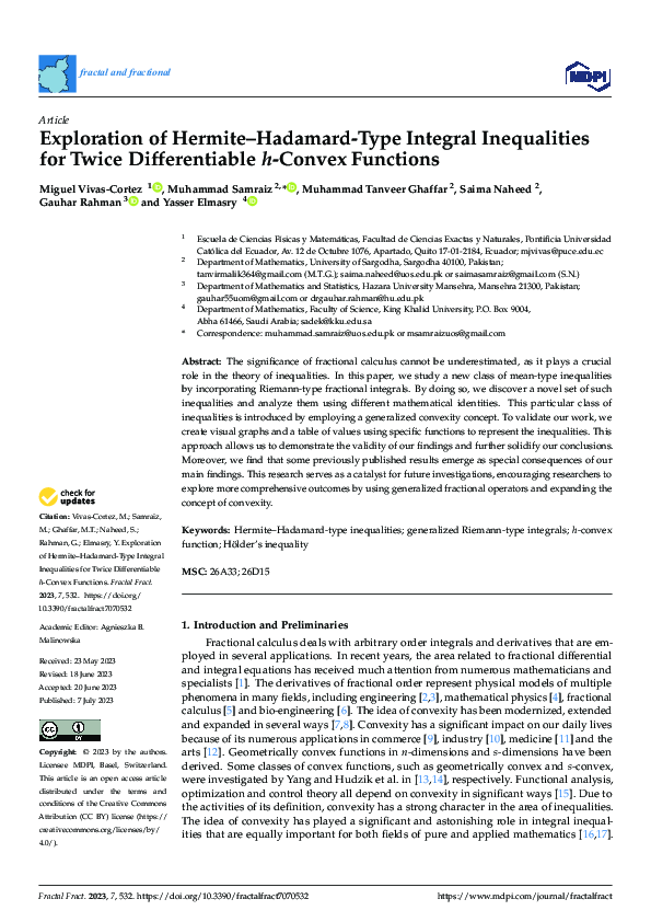 (PDF) Exploration of Hermite–Hadamard-Type Integral Inequalities for Twice Differentiable h ...