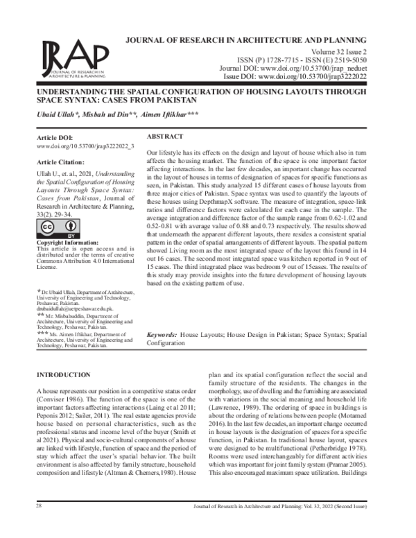 (PDF) Understanding the Spatial Configuration of Housing Layouts ...