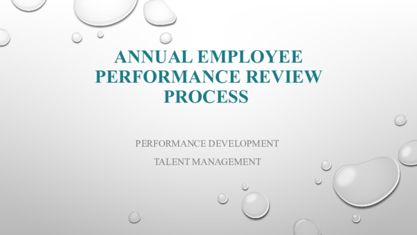 (PPT) Annual Employee Performance Review Process