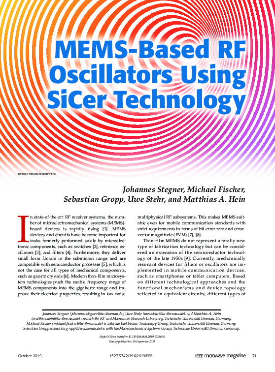 (PDF) MEMS-Based RF Oscillators Using SiCer Technology: New Integration, Packaging, and Assembly ...
