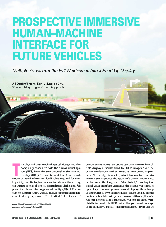 (PDF) Prospective Immersive Human-Machine Interface for Future Vehicles ...