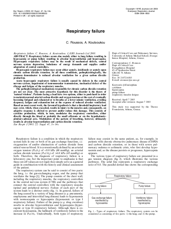 (PDF) Respiratory failure