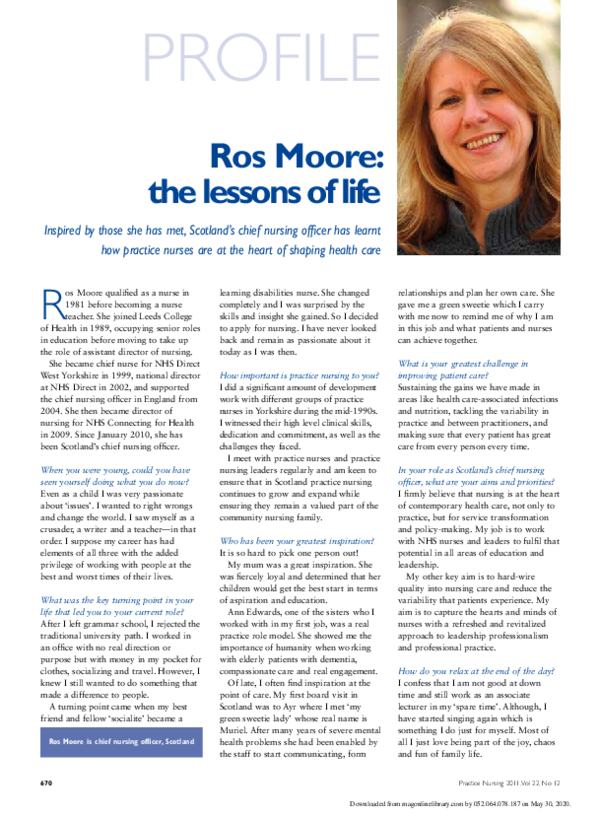 (PDF) Ros Moore: the lessons of life | Ros Moore - Academia.edu