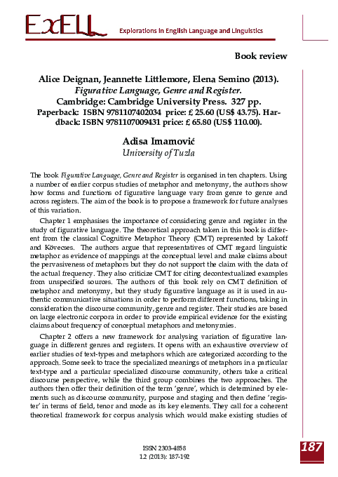 (PDF) Alice Deignan, Jeannette Littlemore, Elena Semino (2013 ...