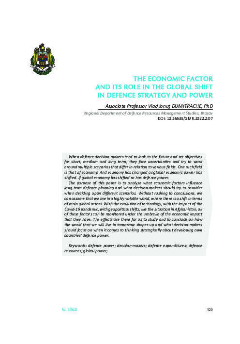 (PDF) The Economic Factor and Its Role in the Global Shift in Defence ...