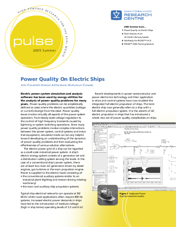 (PDF) Power Quality On Electric Ships