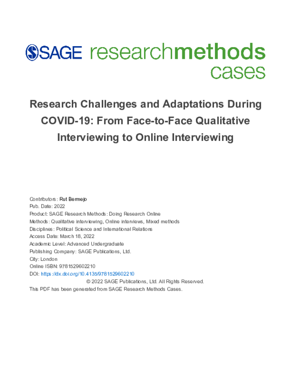 (PDF) Research Challenges and Adaptations During COVID-19: From Face-to ...