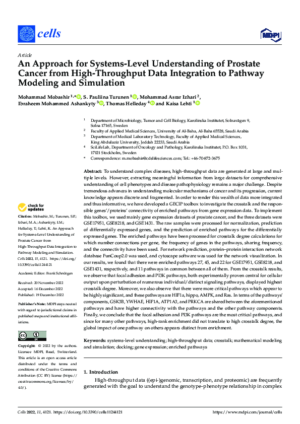 (PDF) Integrative Pathway Modeling for Prostate Cancer Insights