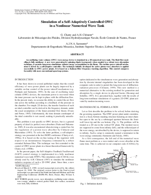 (PDF) Simulation of a Self-Adaptively Controlled O WC in a Nonlinear ...