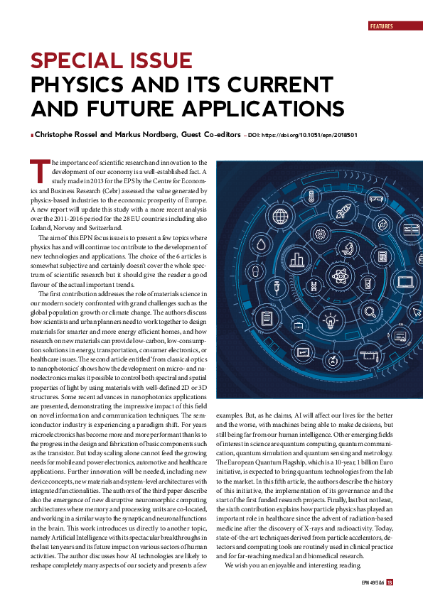 (PDF) Physics and its current and future applications