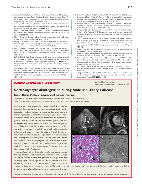 (PDF) Cardiomyocyte disintegration during Anderson-Fabry's disease