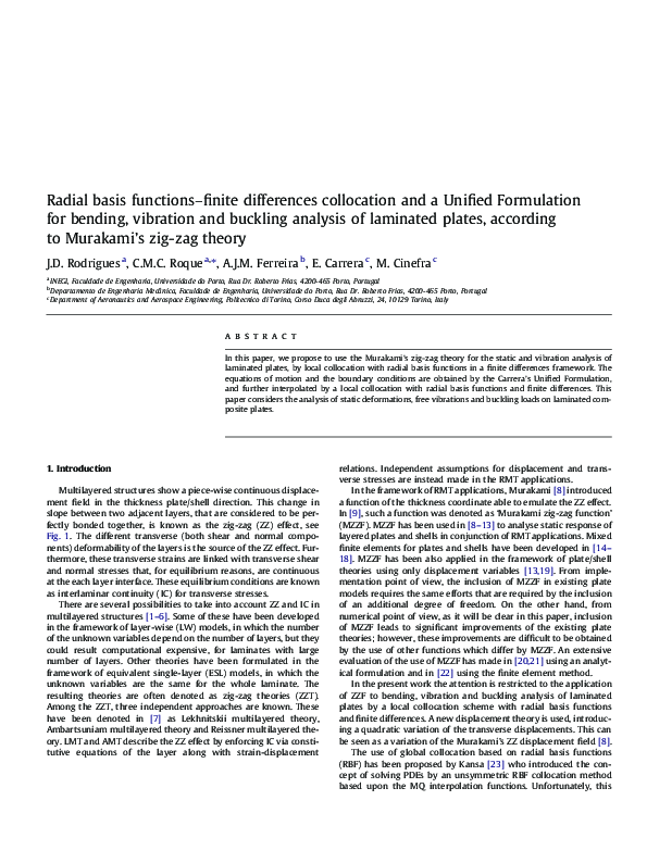 (PDF) Radial basis functions–finite differences collocation and a Unified Formulation for ...