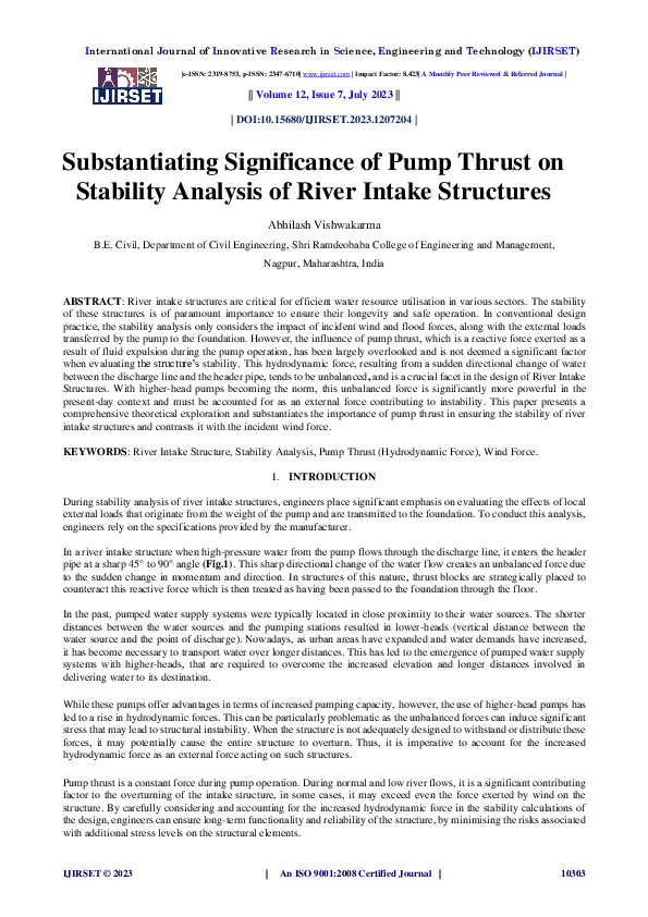 (PDF) Substantiating Significance of Pump Thrust on Stability Analysis ...