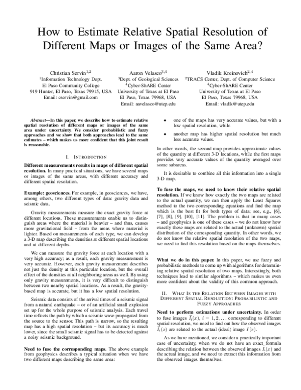 (PDF) How to estimate relative spatial resolution of different maps or ...