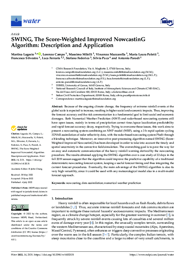 (PDF) SWING, The Score-Weighted Improved NowcastinG Algorithm: Description and Application