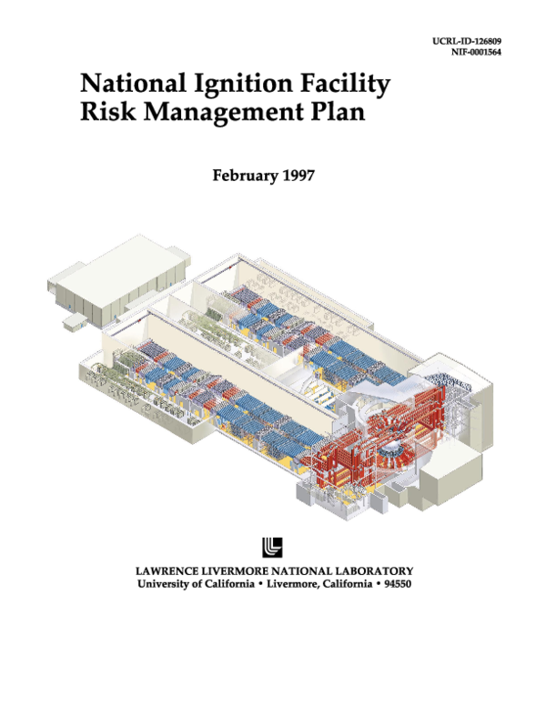 (PDF) National Ignition Facility Risk Management Plan