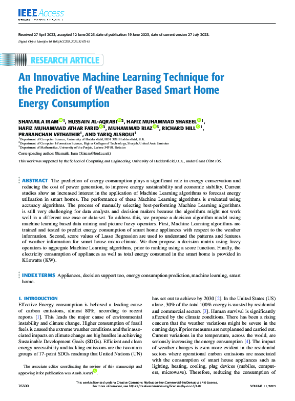 (PDF) An Innovative Machine Learning Technique for the Prediction of Weather Based Smart Home ...