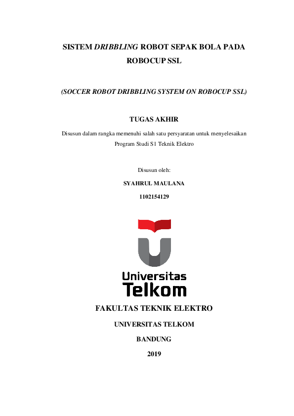 (PDF) Sistem Dribbling Robot Sepak Bola Pada Robocup SSL