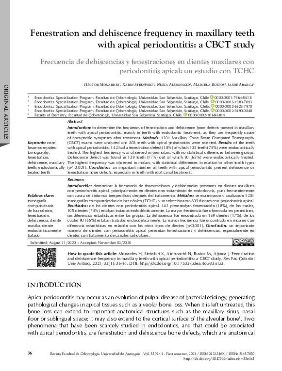 (PDF) Fenestration and dehiscence frequency in maxillary teeth with ...