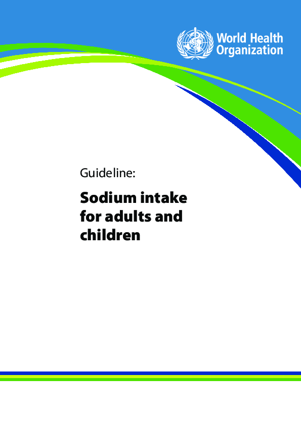 (PDF) Guideline: Sodium intake for adults and children