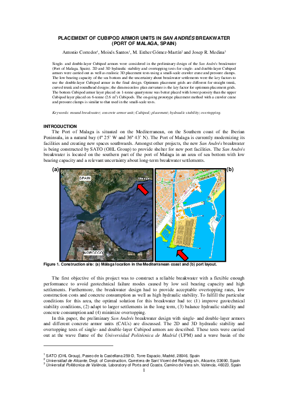 (PDF) Placement of Cubipod Armor Units in San Andrés Breakwater (Port ...