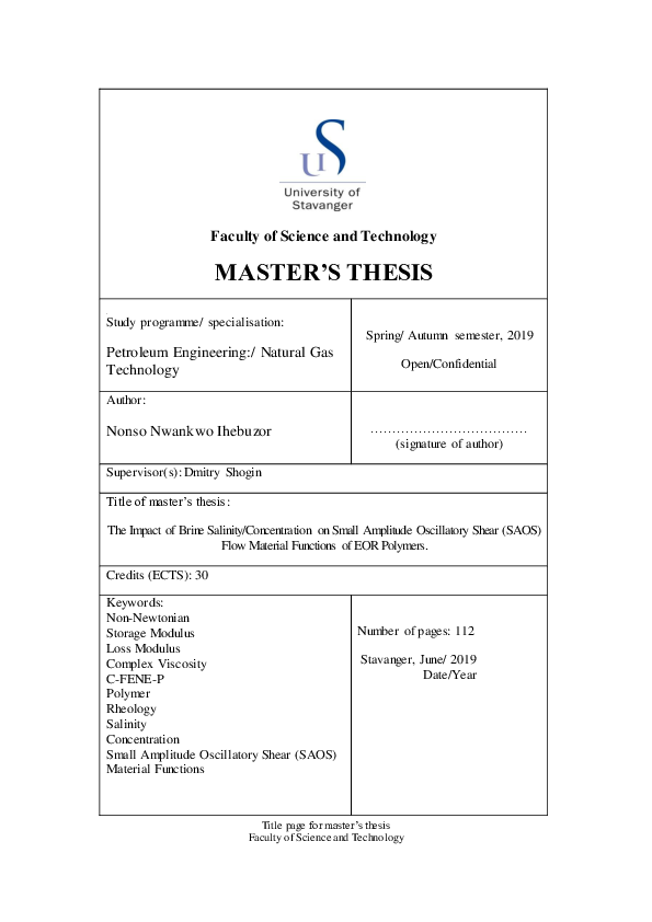(PDF) The Impact of Brine Salinity/Concentration on Small Amplitude ...