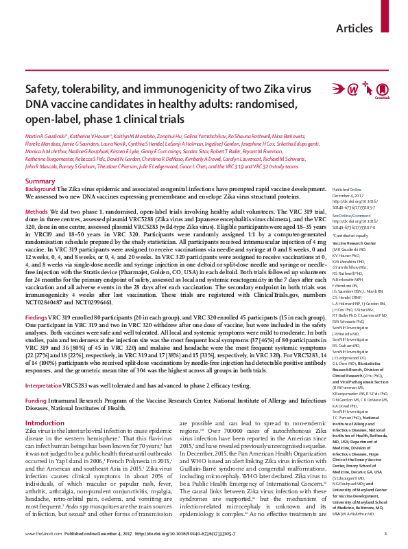(PDF) Safety, tolerability, and immunogenicity of two regimens of Oka ...