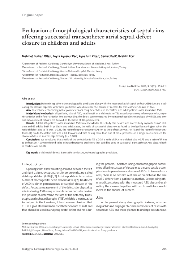 (PDF) Evaluation of morphological characteristics of septal rims ...