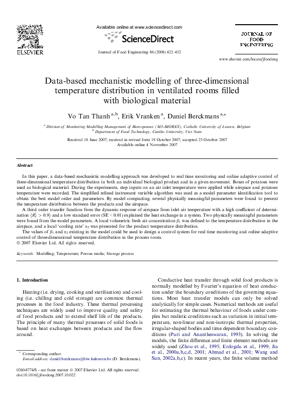 (PDF) Data-based mechanistic modelling of three-dimensional temperature distribution in ...