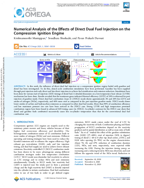 (PDF) Numerical Analysis of the Effects of Direct Dual Fuel Injection on the Compression ...