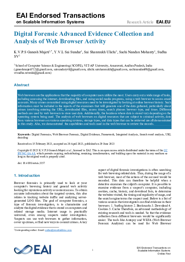(PDF) Digital Forensic Advanced Evidence Collection and Analysis of Web ...