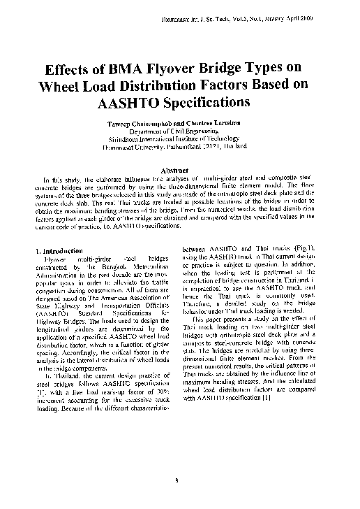 (PDF) Effects of BMA Flyover Bridge Types on wheel Load Distribution ...