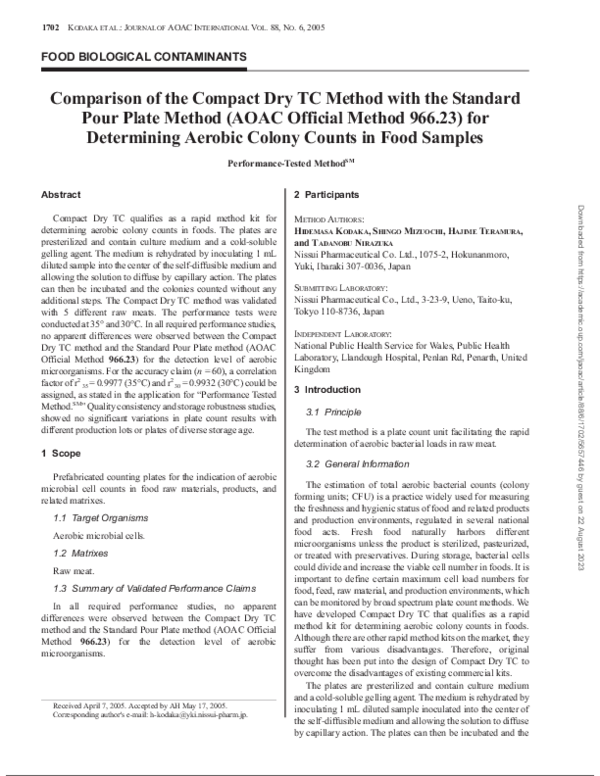 (PDF) Comparison of the Compact Dry TC Method with the Standard Pour ...