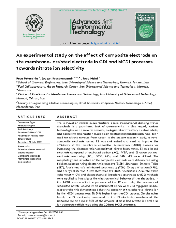 (PDF) An experimental study on the effect of composite electrode on the ...