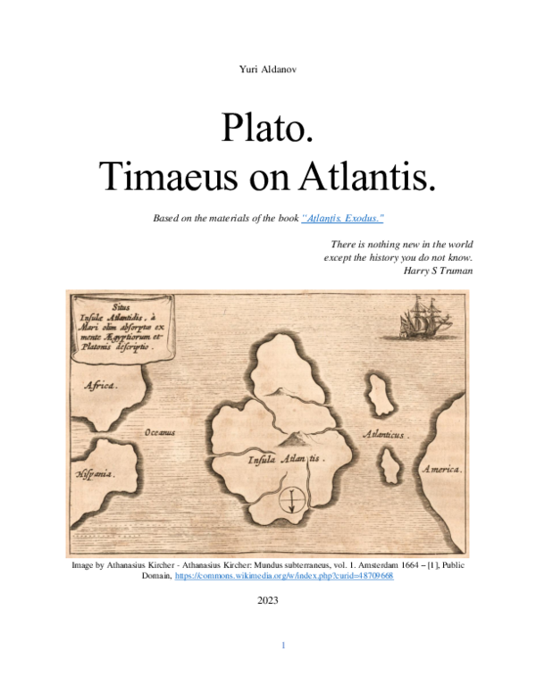 (PDF) Plato. Timaeus on Atlantis.