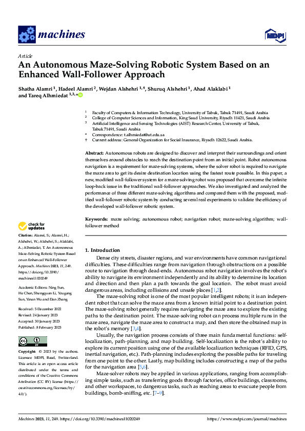 (PDF) An Autonomous Maze-Solving Robotic System Based on an Enhanced ...
