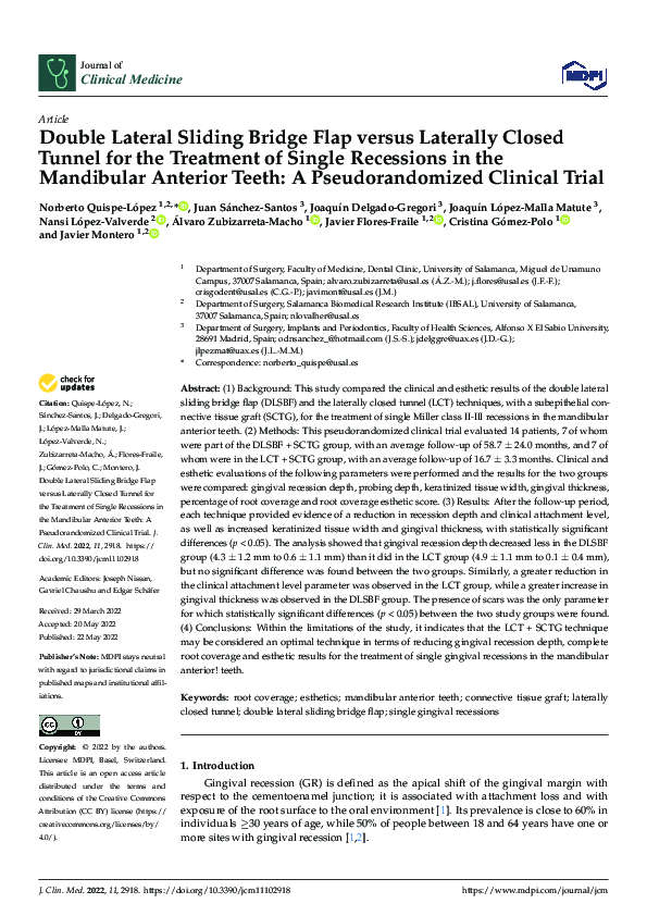 (PDF) Double Lateral Sliding Bridge Flap versus Laterally Closed Tunnel ...