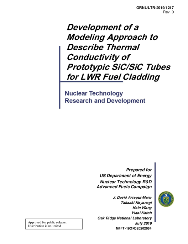 (PDF) Development of a Modeling Approach to Describe Thermal ...