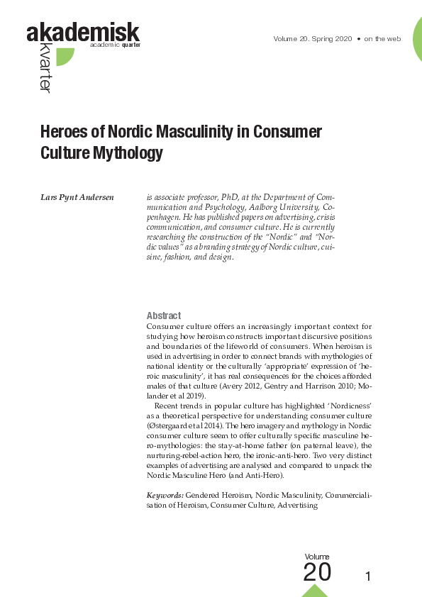 (PDF) Heroes of Nordic Masculinity in Consumer Culture Mythology
