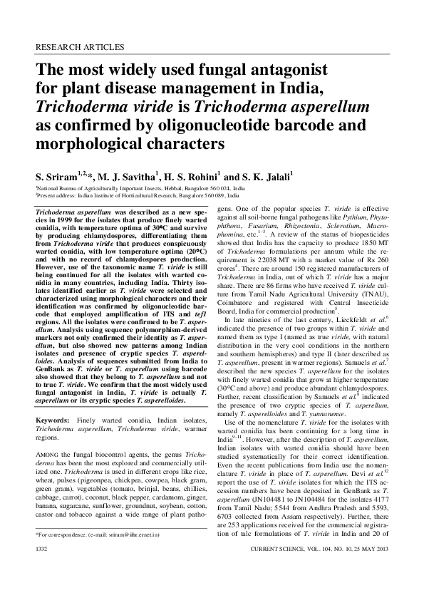 (PDF) The most widely used fungal antagonist for plant disease ...